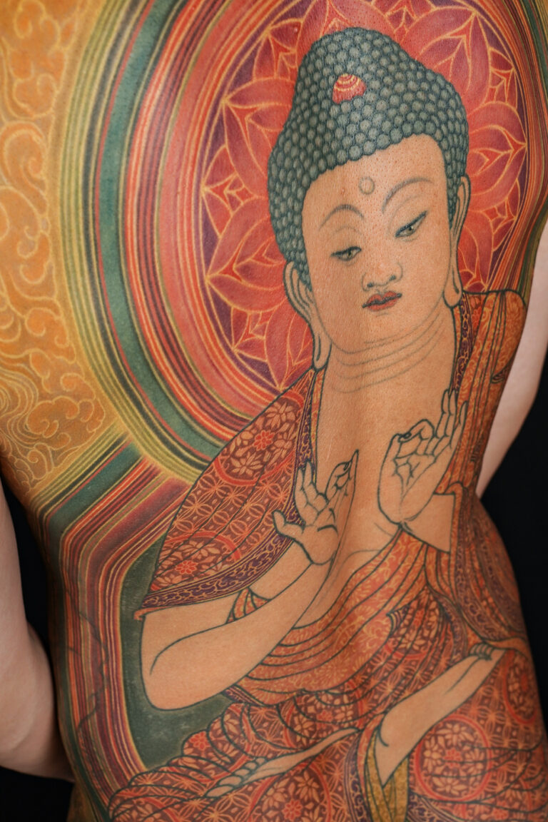 "Amida Nyorai" by Yellow Blaze Tattoo SHIGE | GAIN magazine